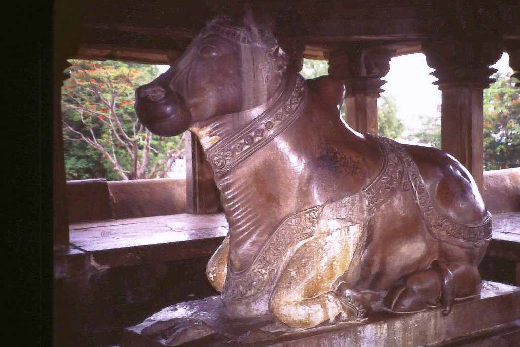 Nandi the Bull (Image of Nandi, the bull mount (vahana) of Siva in its ...